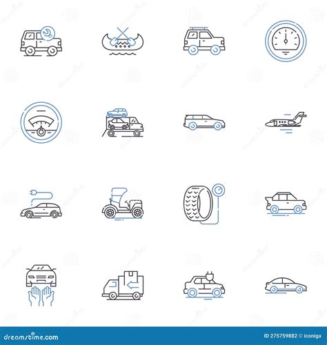Shipment Services Linear Icons Set Logistics Delivery Transport Dispatch Cargo Freight