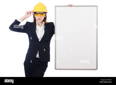 Woman Holding Board Glasses Cut Out Stock Images And Pictures Alamy