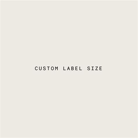 Custom Label Size Etsy