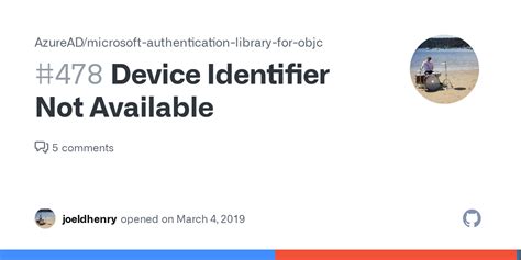 Device Identifier Not Available · Issue 478 · Azureadmicrosoft Authentication Library For Objc