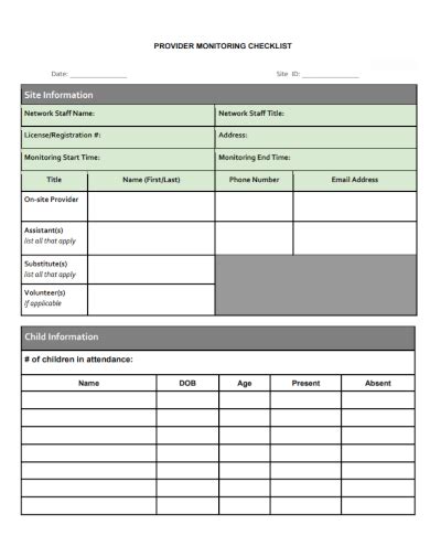 Free 10 Monitoring Checklist Samples Subrecipient Self Compliance