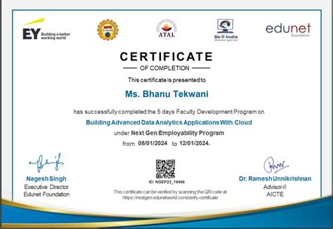 Certificate Of Fdp Completion Certificate Of Fdp Completion