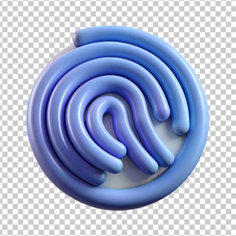 Premium Psd Fingerprint 3d Render Icon Illustration