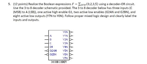 solved 12 points realize the boolean expressions