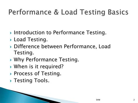Performance And Load Testing PPTX Operating Systems Computer Software And Applications