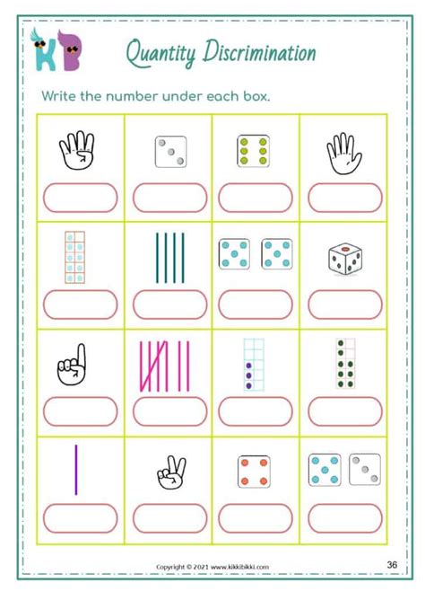Number Sense Worksheets For Numbers 1 To 10 Kikkibikki Worksheets