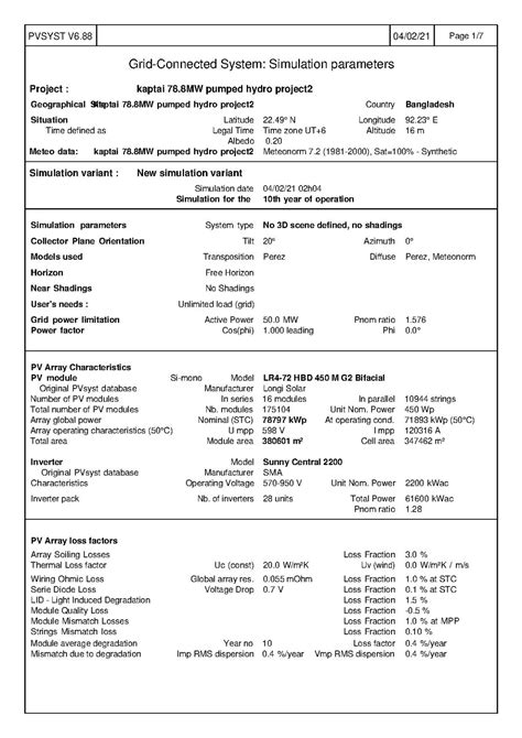 Filedesign Analysis Of Proposed Solar Power Plant At Kaptai Using