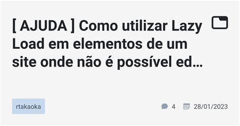 [ ajuda ] como utilizar lazy load em elementos de um site onde não é