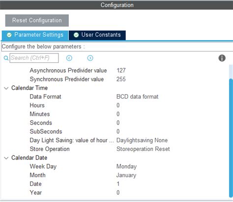 stm32 rtc calendar g0 series ams and stm32