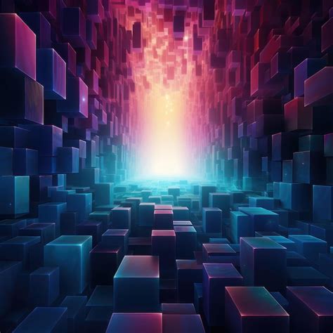 Premium Ai Image Infinite Cube Background