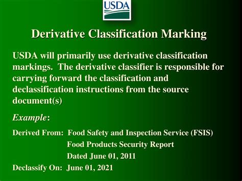 Derivative Classification Certificate