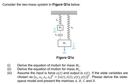 Solved Consider The Two Mass System In Figure Q A Chegg Com