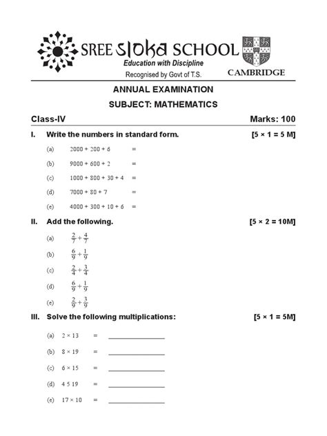 Maths Class 4 Pdf Circle Elementary Mathematics