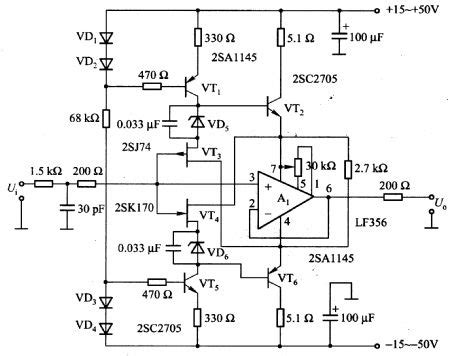 High Voltage Follower Circuit Basic Circuit Circuit Diagram SeekIC Com