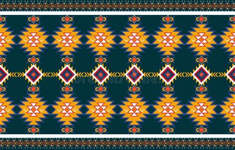 Abstract Orange And Red Geometric Native Pattern Seamless Vectorrepeating Geometric Background