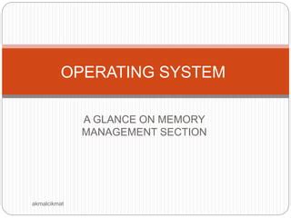 Operating System-Memory Management | PPTX