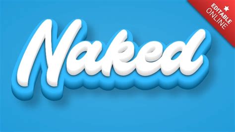 Naked Text Effect Generator