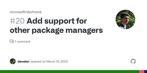 Add Support For Other Package Managers · Issue 20 · Microsoftdevhome