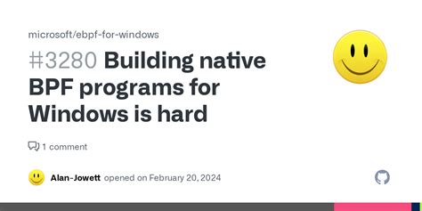 building native bpf programs for windows is hard · issue 3280
