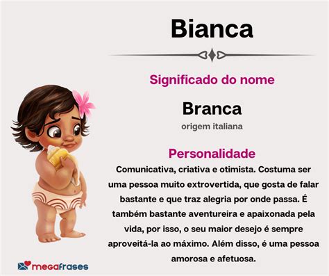 Significado Do Nome Bianca Curiosidades Mensagens