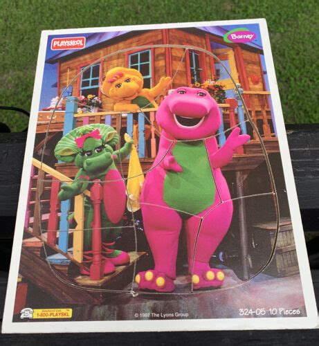 1997 Playskool Barney Frame Tray Puzzle 10 Pieces 4691665632