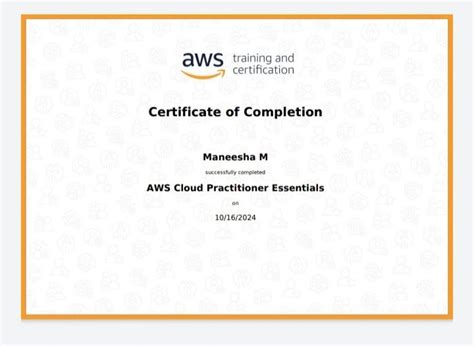 Maneesha M On Linkedin 🌟 Exciting News 🌟 I Am Thrilled To Share That I Have Completed My Aws