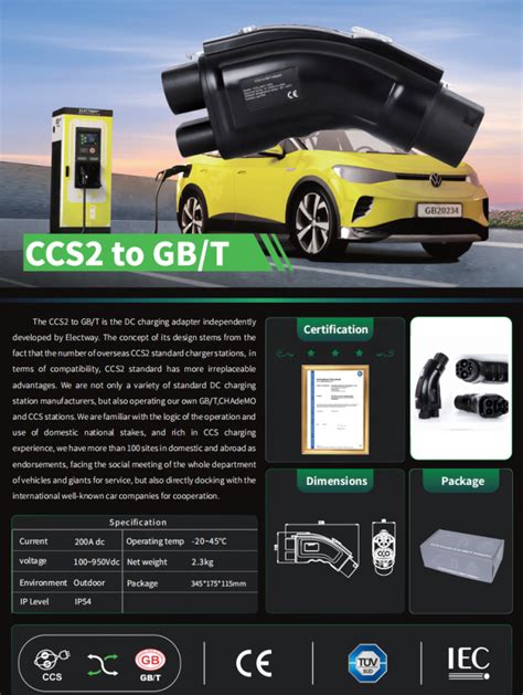 Dc Charging Ev Adapter Ccs2 To Gbt Connector Chademo To Gbt Ccs1 To Gbt For Chinese Car