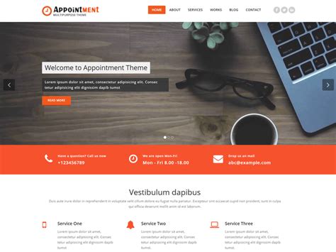 Appointment Wordpress Theme