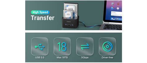 Fideco Hard Drive Docking Station Usb 30 Dual Bay 2 10tb Offline