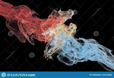 The Collision Of Particles In The Accelerator Vector Illustration