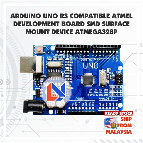 Arduino UNO R Compatible Atmel DIP ATMEGA P UNO With USB B Type Cable Shopee Malaysia