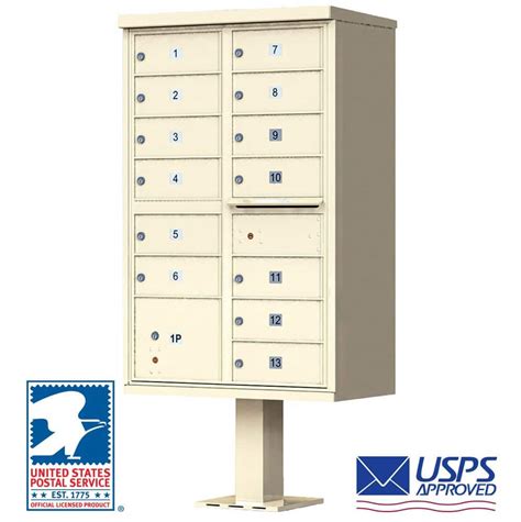 13 Tenant Door Cbu Mailbox Usps Approved Includes Pedestal