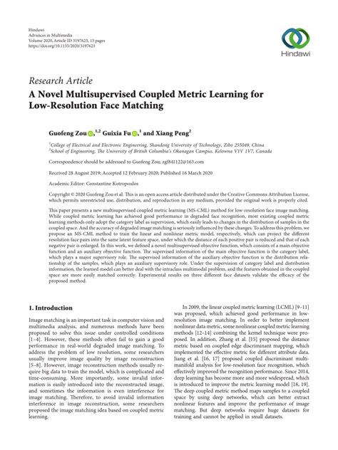 Pdf A Novel Multisupervised Coupled Metric Learning For Low