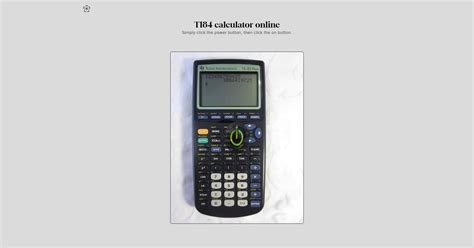 free ti 84 calculator online graphing stats and more