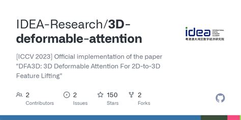 Issues · Idea Research 3d Deformable Attention · Github