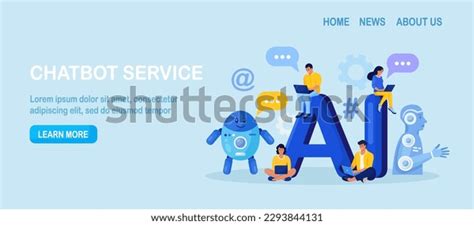 Artificial Intelligence Robot Answer Questions Provide Stock Vector Royalty Free