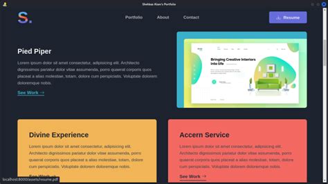 Personal Portfolio Desktop Gui Application Project In Python With