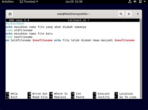 Skrip Dasar Shell Di Linux