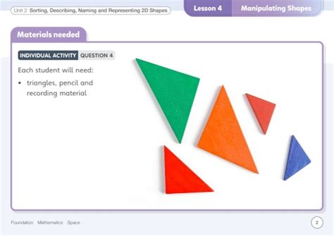 Manipulating Shapes Lesson Maths Au