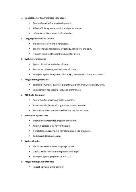 Importance Of Programming Languages 1 Importance Of Programming