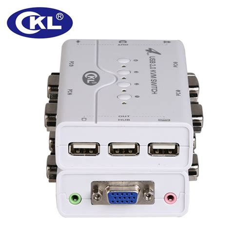 KVM VGA svič CKL-41UA 4 ports USB + 4 cables USB
