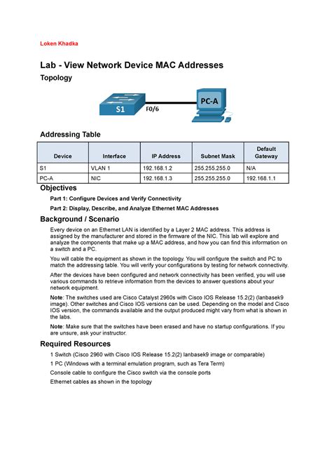 727 Lab View Network Device Mac Addresses Loken Loken Khadka Lab View Network Device Mac
