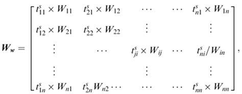 weighted super matrix download scientific diagram