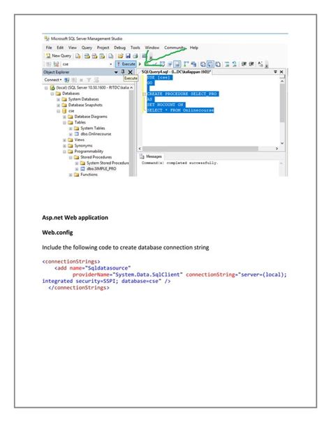 Aspnet Stored Procedure Manual Pdf Web Development Internet