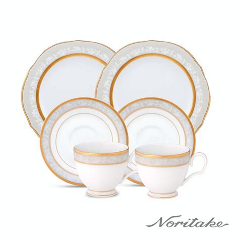 Noritake 花舞春風金邊 經典下午茶組展示盤咖啡對杯 Pchome 24h購物
