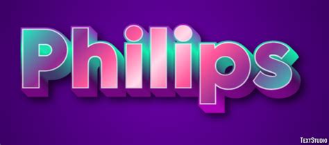 Philips Text Effect And Logo Design Brand