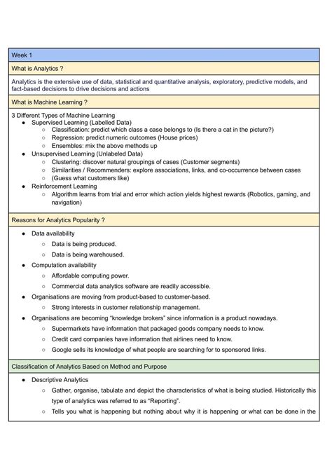Analytics Foundation Combined Notes Is217 Analytics Foundations