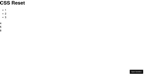 css reset codesandbox
