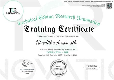 Niveditha Amarnath On Linkedin Connections Internship Java Sql