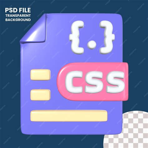 Premium Psd Css File 3d Illustration Icon